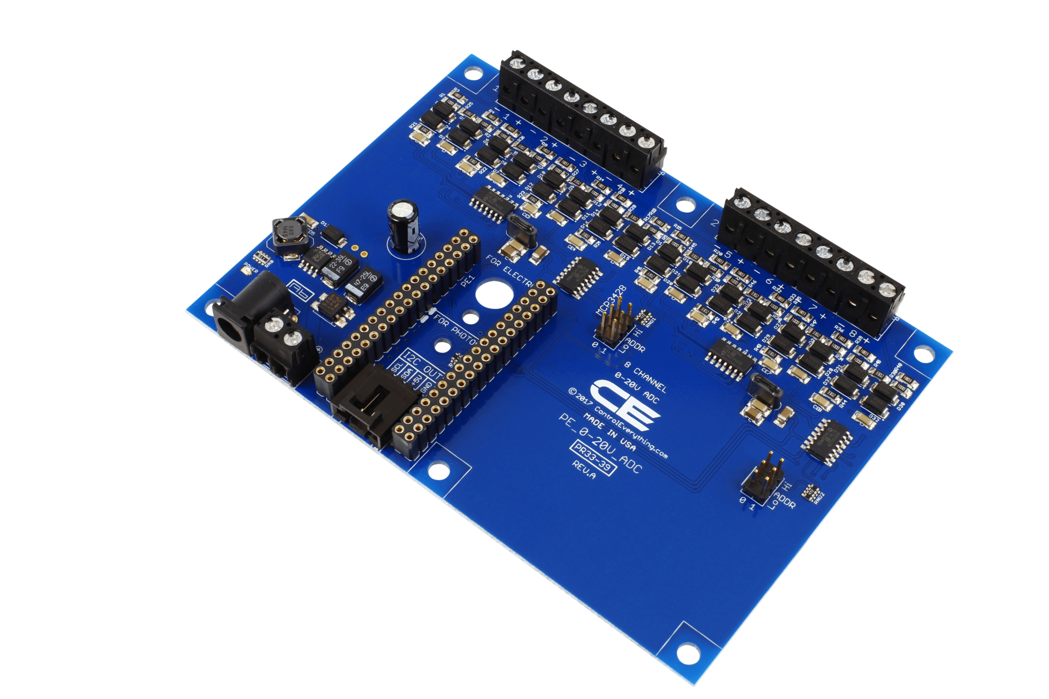 MCP3428 IoT 인터페이스가있는 8 채널 0-20V 16 비트 아날로그-디지털 컨버터 > 릴레이 컨트롤러 & I/O ...
